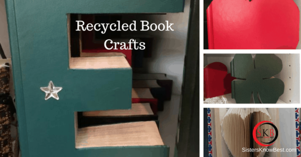 Recycled Book Crafts using old books to create new art for giving or ...